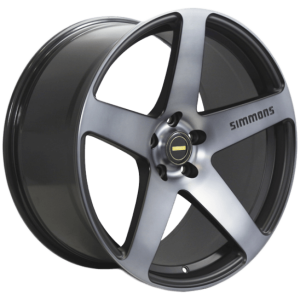 SIMMONS FRC 18X8 5X115 MATTE BLACK TINTED FACE wheel & tyre package ...