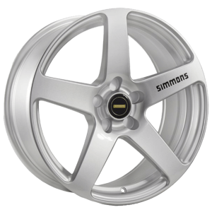 SIMMONS FRC 18X8 5X108 SILVER WHEEL & TYRE PACKAGE