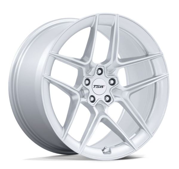 Tsw Slipstream Tw008 20X9 5X112 Gloss Silver Machined Face Wheel & Tyre ...