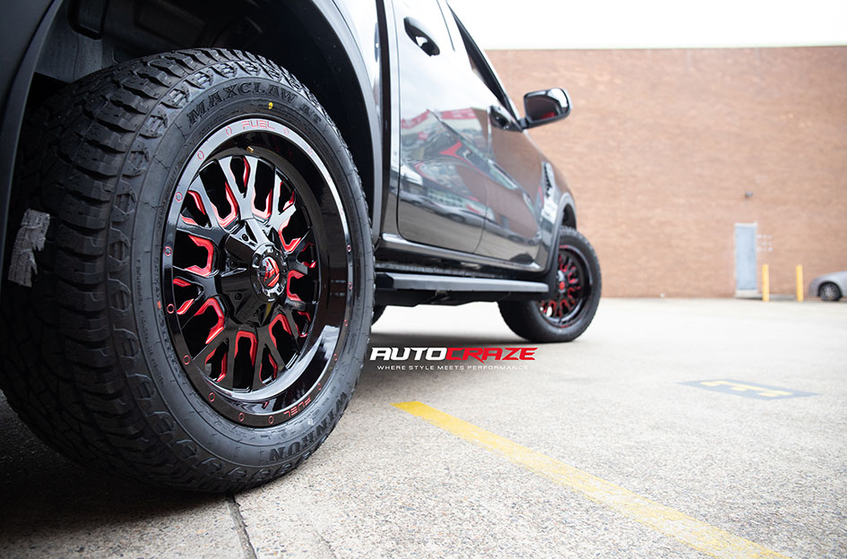 FORD RANGER NEXT GEN FUEL STROKE GLOSS BLACK RED TINT