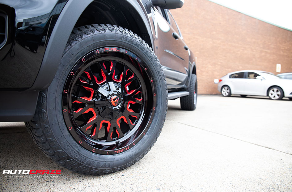 FORD RANGER NEXT GEN FUEL STROKE GLOSS BLACK RED TINT
