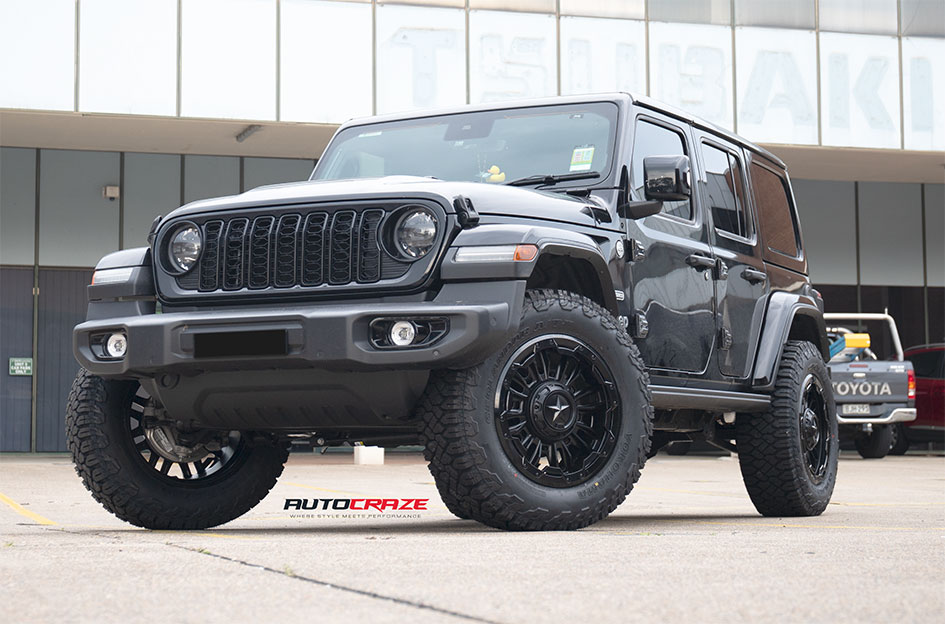 JEEP WRANGLER KMC XD BOMBER MATTE BLACK