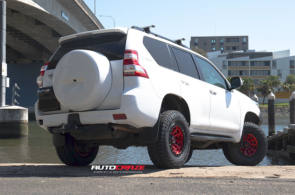 TOYOTA LANDCRUISER PRADO FUEL COVERT CANDY RED